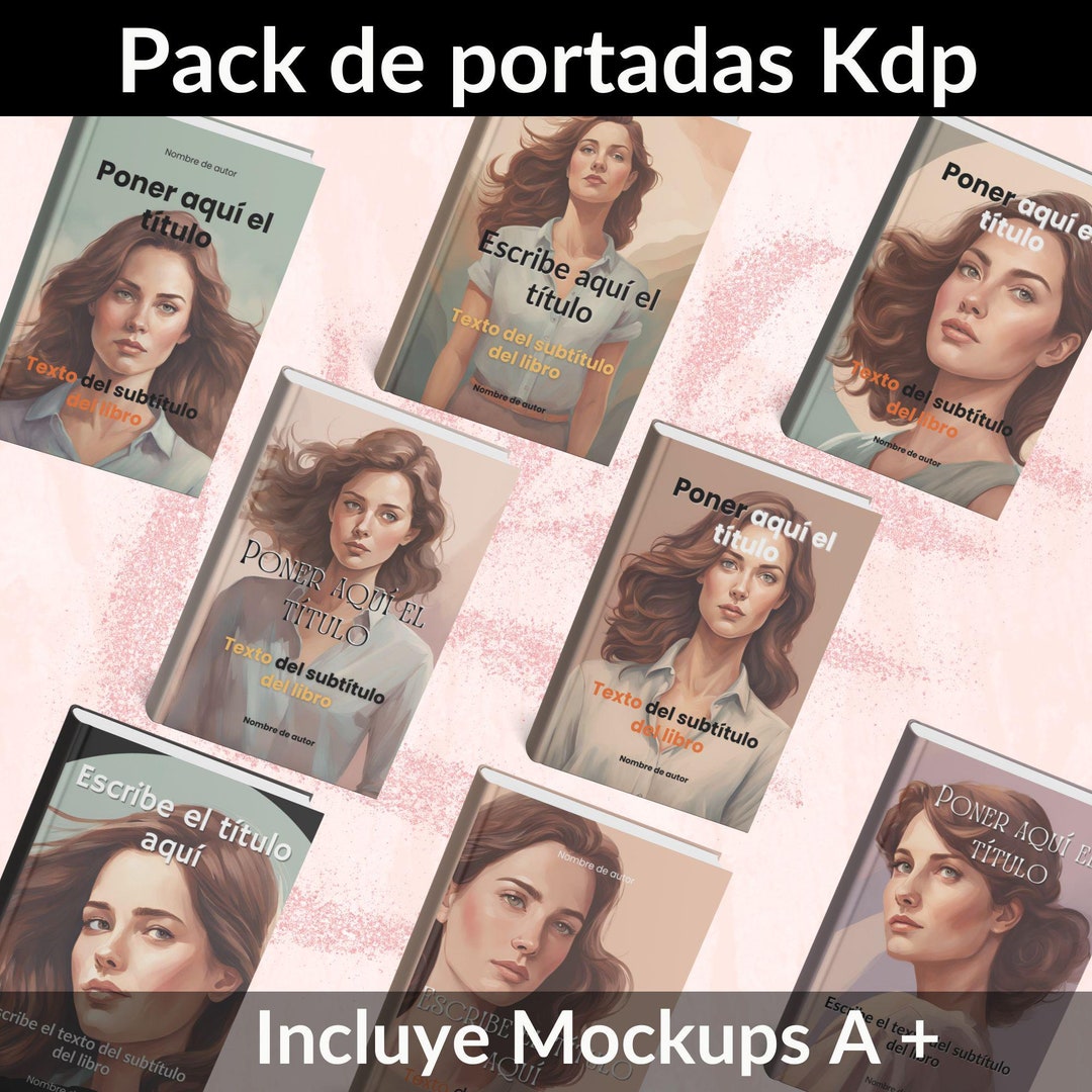 KDP Cover Template Pack, 8 Editable KDP Book Covers, Canva KDP Book ...