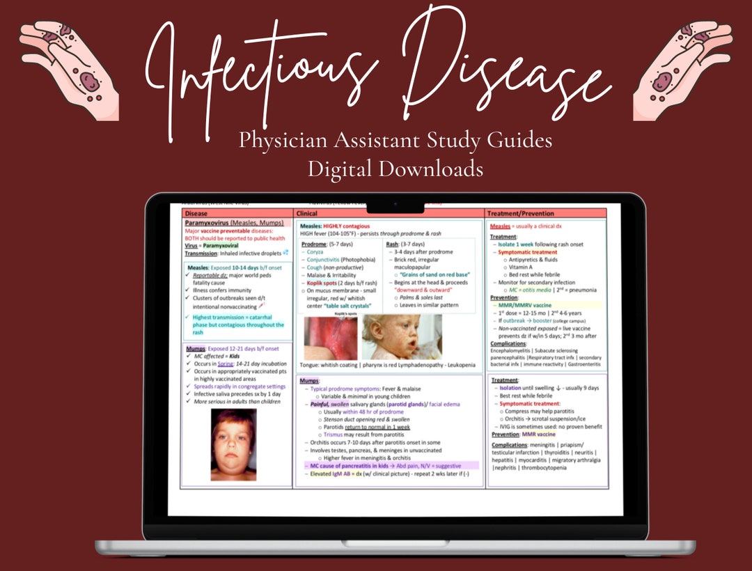 Infectious Disease Comprehensive Study Guides | Digital Download ...