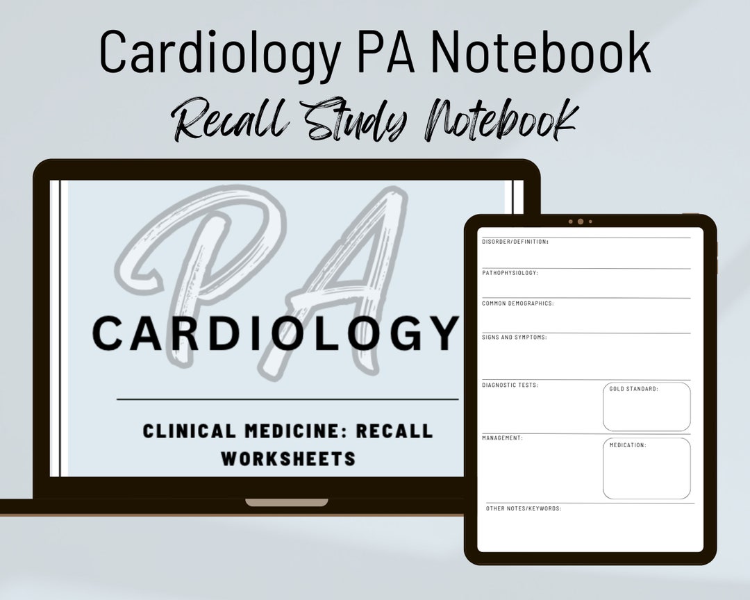 Comprehensive Cardiology Didactic Notebook | Digital Download for ...