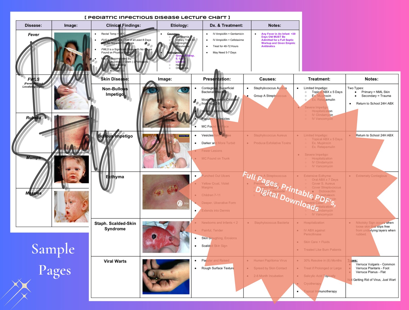 Comprehensive Pediatric Study Guides for Medical, PA, Nursing & NP ...