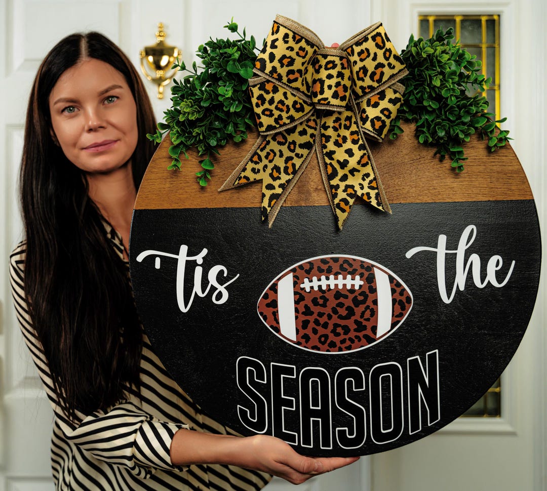 Football Front Door Decor | 'tis the Season | Football Sign | Sports ...