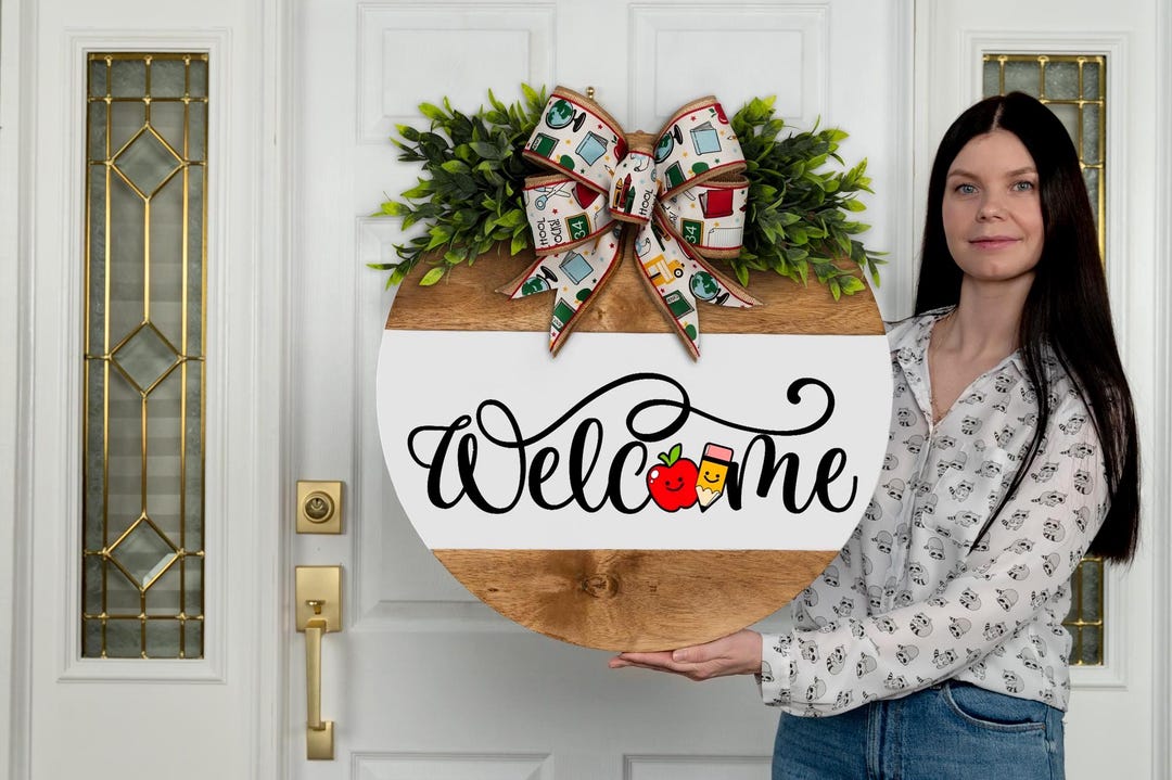 Welcome Door Sign | Teacher Classroom Door Hanger | Back to School ...