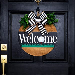 Welcome Front Door Decor | Golf Sign | Sports Sign Welcome | Golf Door ...