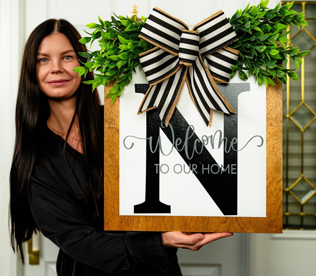 Front Door Decor | Welcome Sign | Last Name | Personalized | Front Door ...