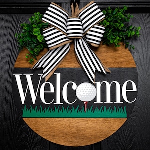 Welcome Front Door Decor | Golf Sign | Sports Sign Welcome | Golf Door ...