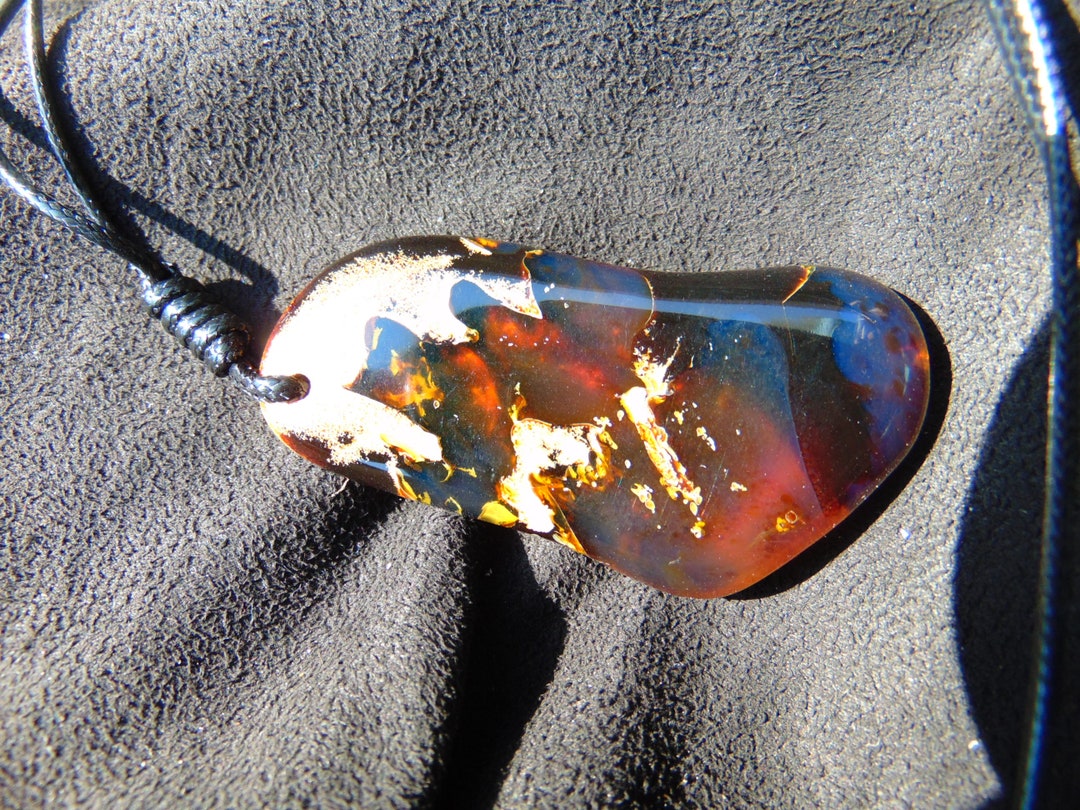 15.2 Gr Pendant Indonesian Blue Purple Amber No. 127 - Etsy