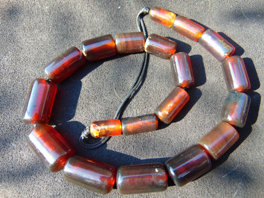 43 Gr 19 Pcs Indonesia Dark Red Amber for Healing NE210 - Etsy