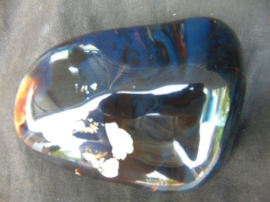 378 Gram Full Polished Indonesia Blue Black Amber - Etsy