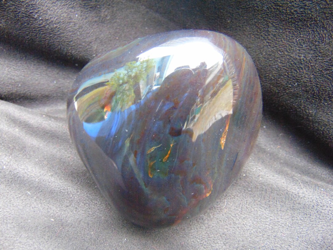 269 Gr Full Polished 91x85x55 Mm Indonesia Blue Purple Amber - Etsy