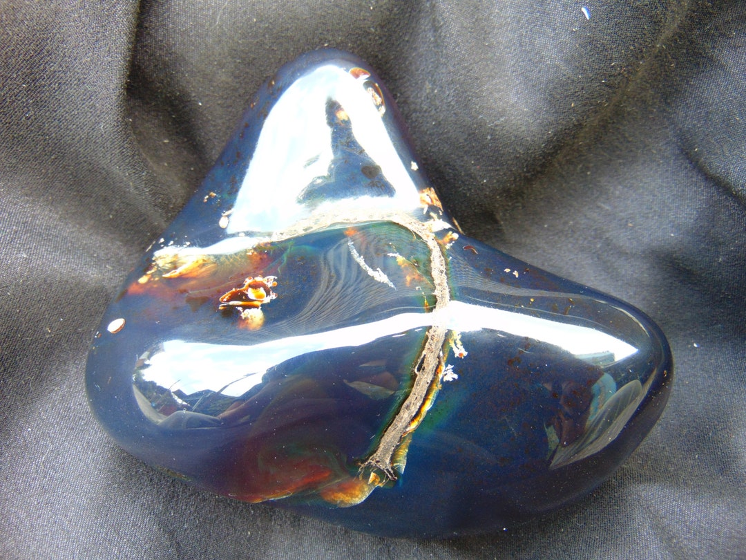 374 Gram Full Polished Indonesia Blue Purple Amber - Etsy