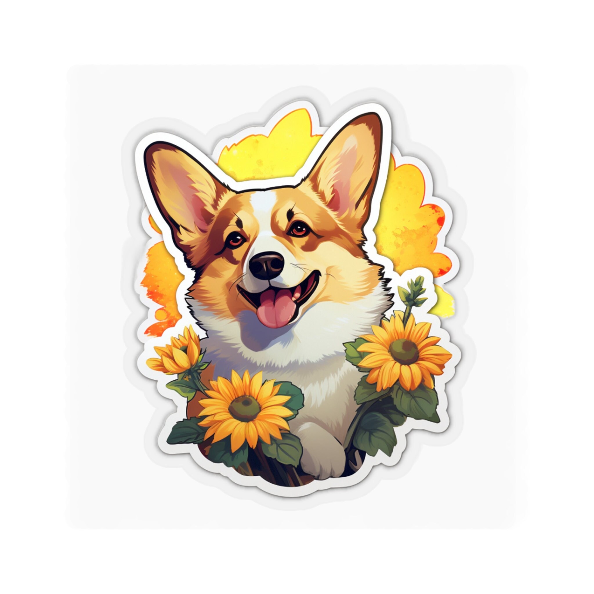Kawaii Corgi Sticker Cartoon Vinyl Decal for Corgi Lovers and Pet ...