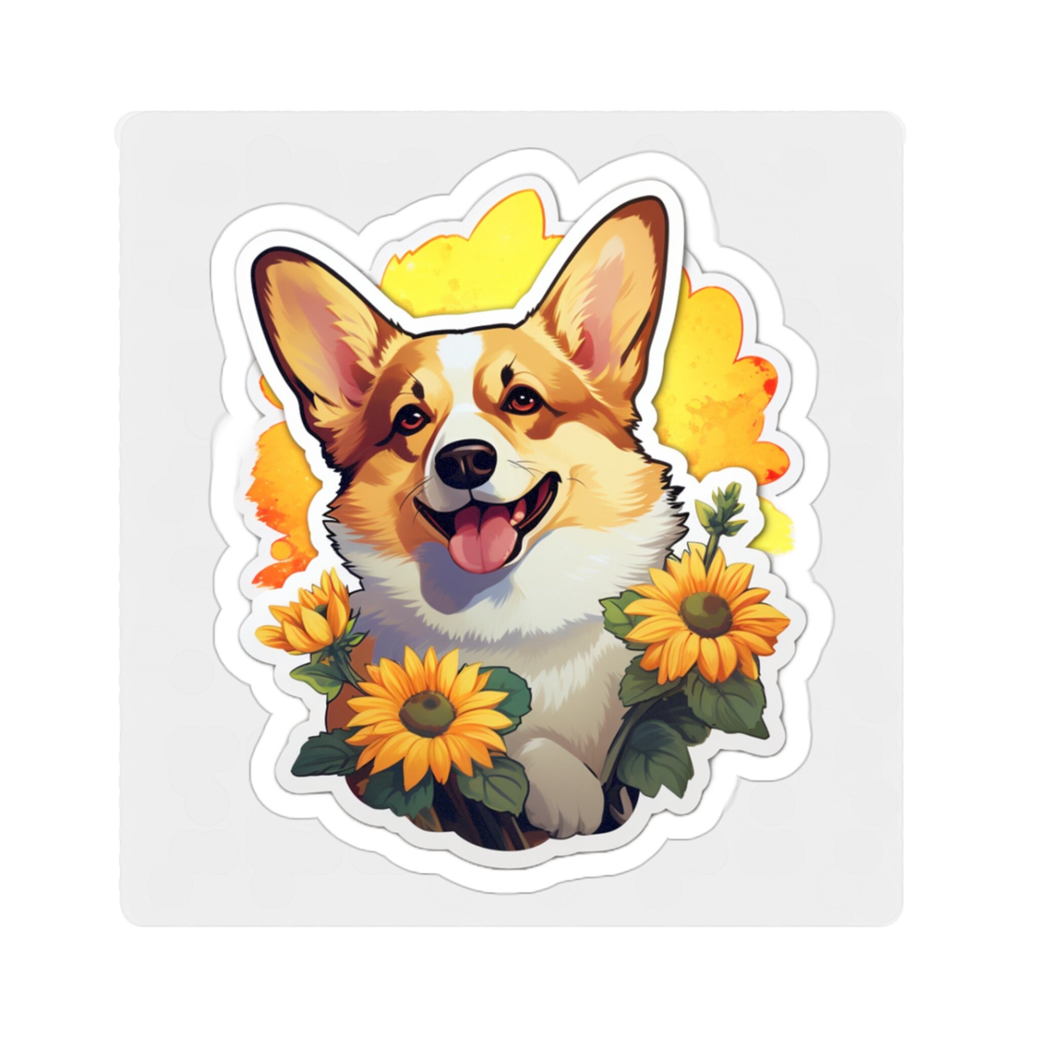 Kawaii Corgi Sticker Cartoon Vinyl Decal for Corgi Lovers and Pet ...