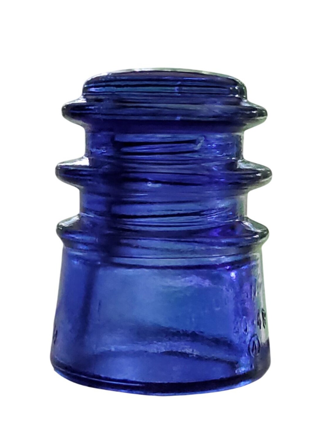 Colorized Cobalt Blue Antique Glass Insulator | Railroad Decor - Etsy