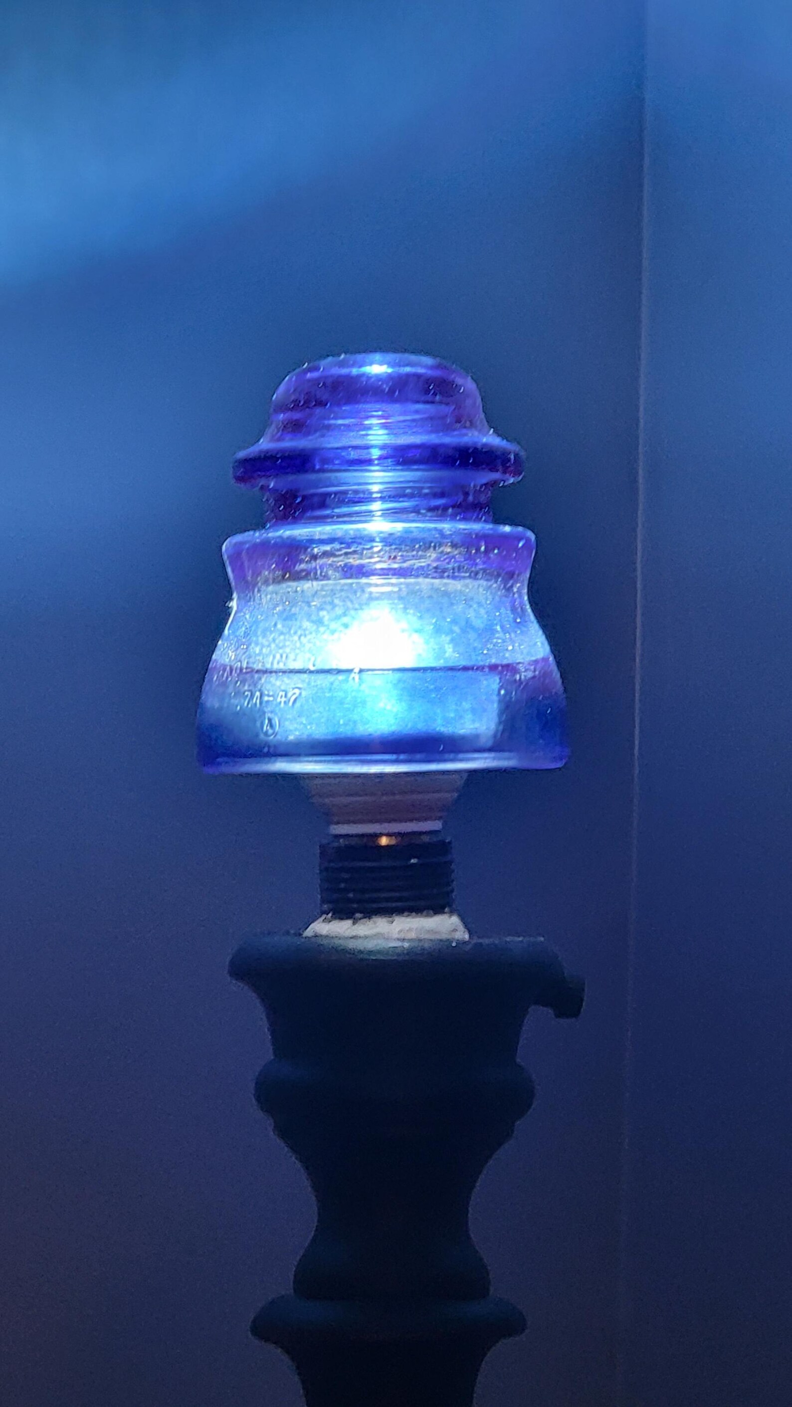 Vintage Cobalt Blue Insulator Screw in Light. Works With Any Standard ...