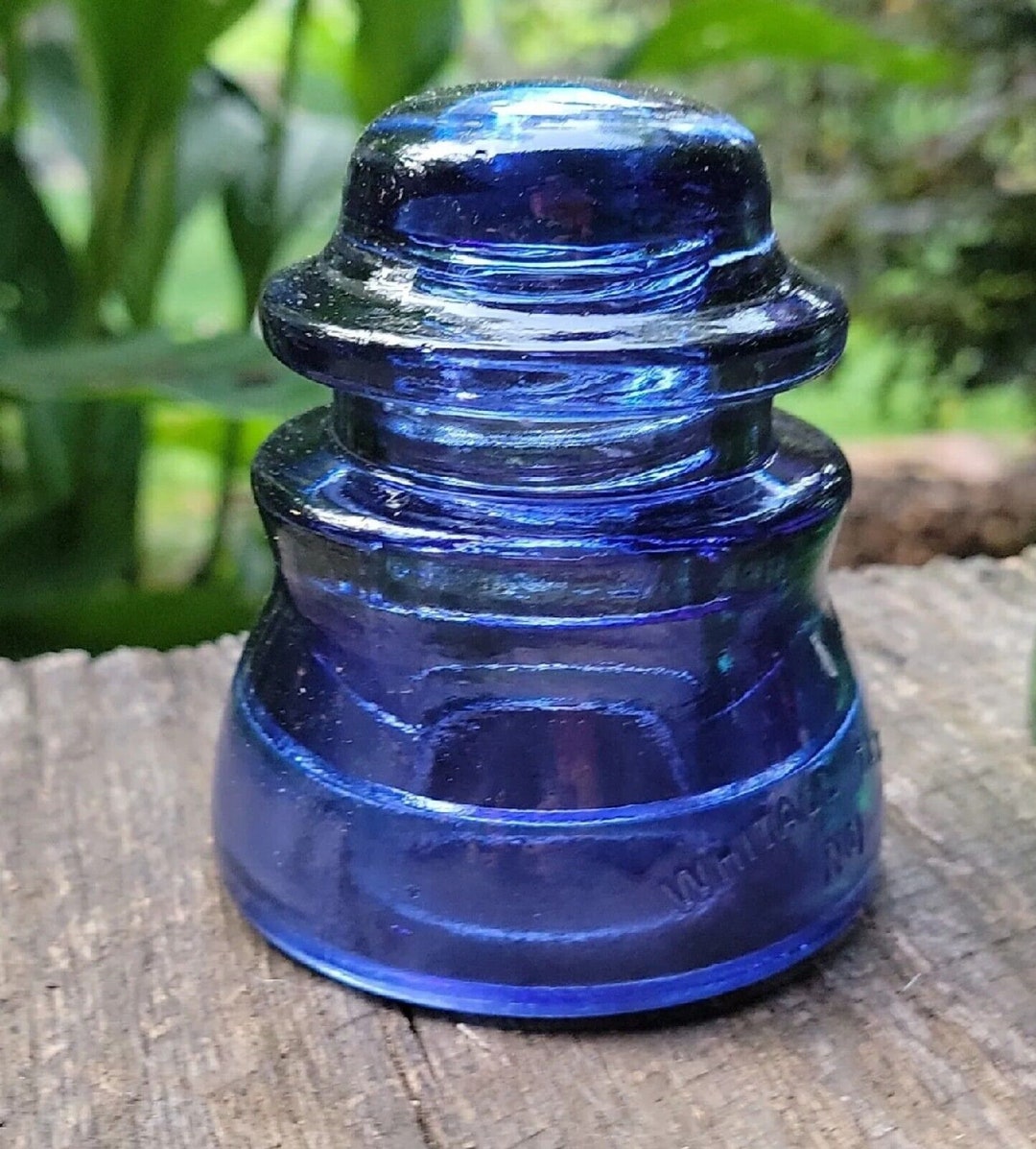 Antique Glass Insulator | Collectible Glass Keepsake | Embossed ...