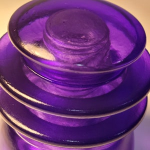 Vintage Hemingray Glass Insulator Colorized Purple Violet Stained ...