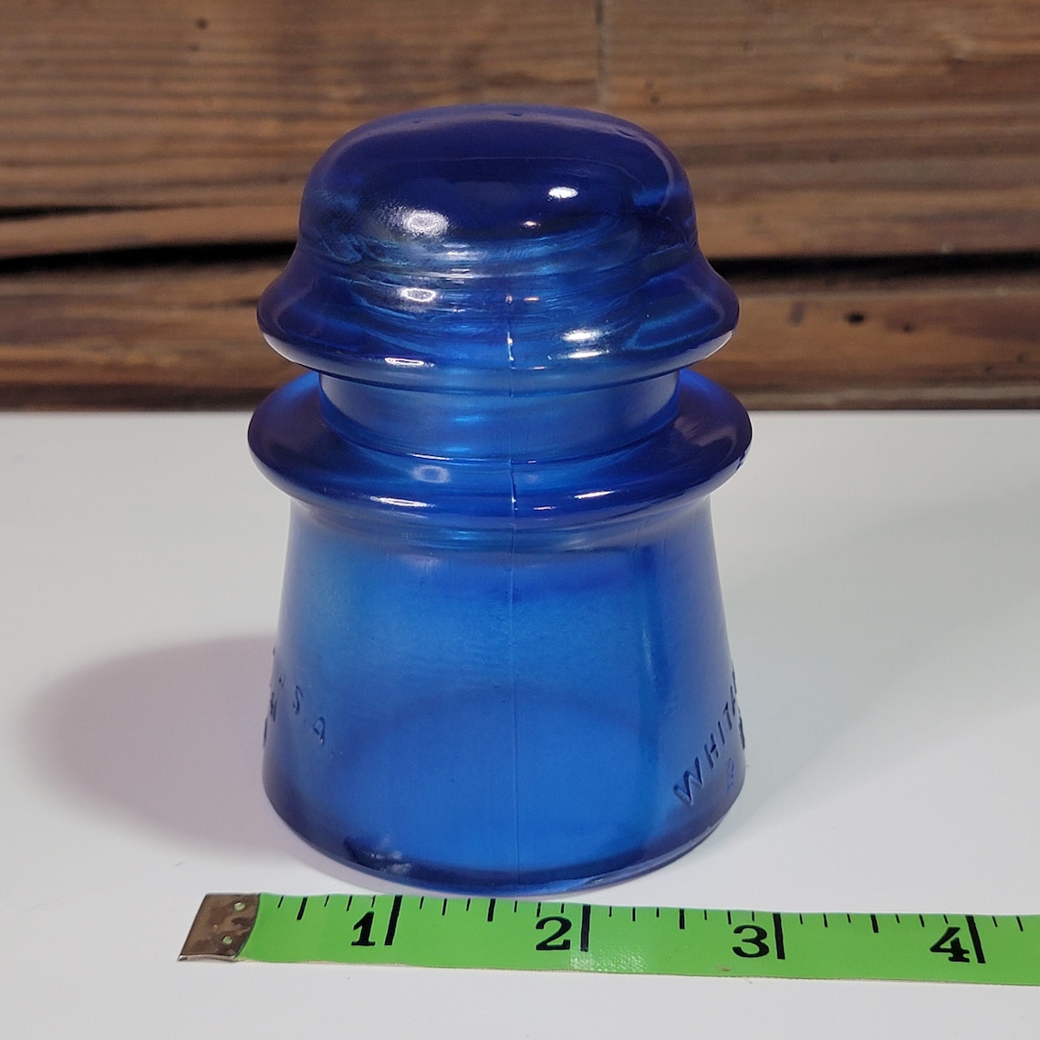 Antique Glass Insulator Cobalt Blue Stained Medium Size Decorative ...