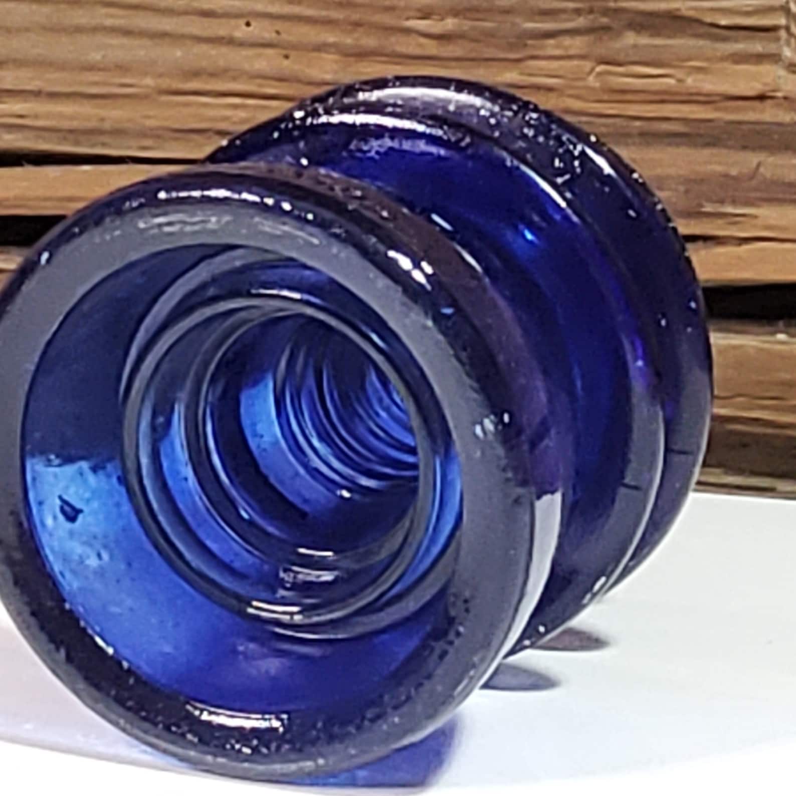 Antique Glass Insulator Cobalt Blue Stained With Stars - Etsy