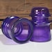 2 Authentic Vintage Medium Size Glass Insulators Stained Purple. Set of ...