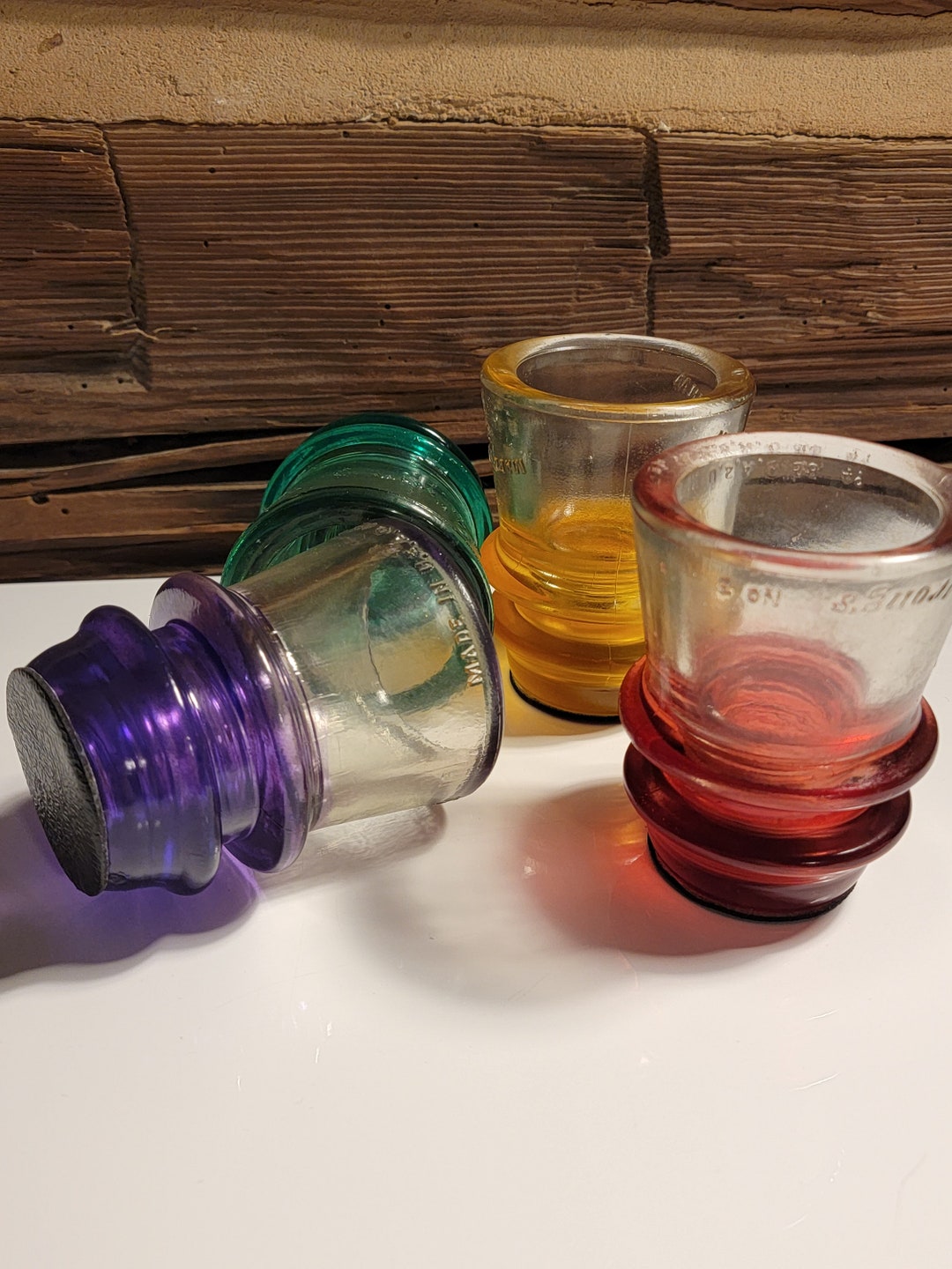 Vintage Authentic Railroad Glass Insulator 4 Oz Shot Glass Antique Bar ...