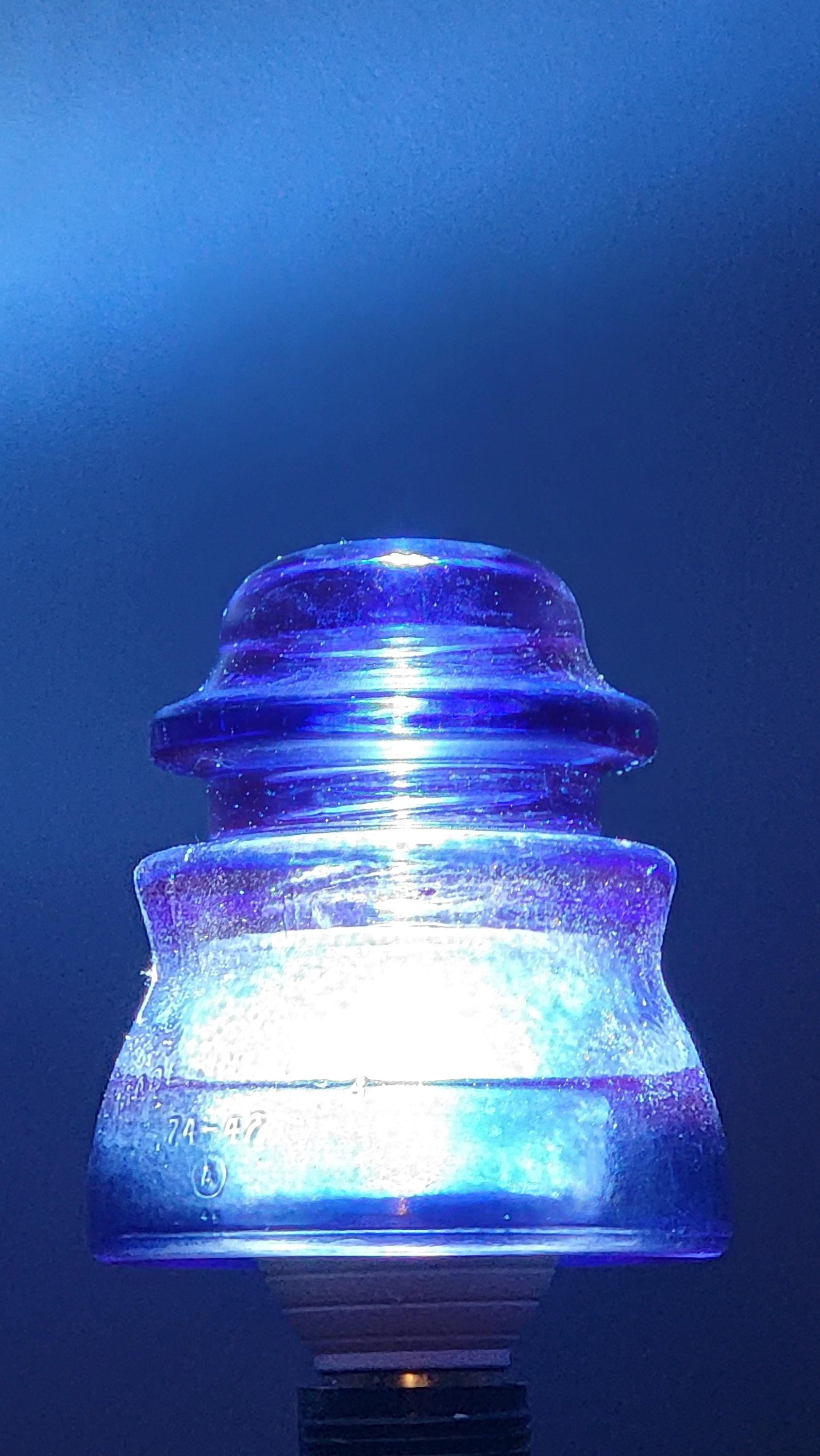 Vintage Cobalt Blue Insulator Screw in Light. Works With Any Standard ...