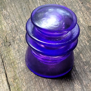 Vintage Violet Purple Stained Glass Antique Insulator Railroad Glass - Etsy