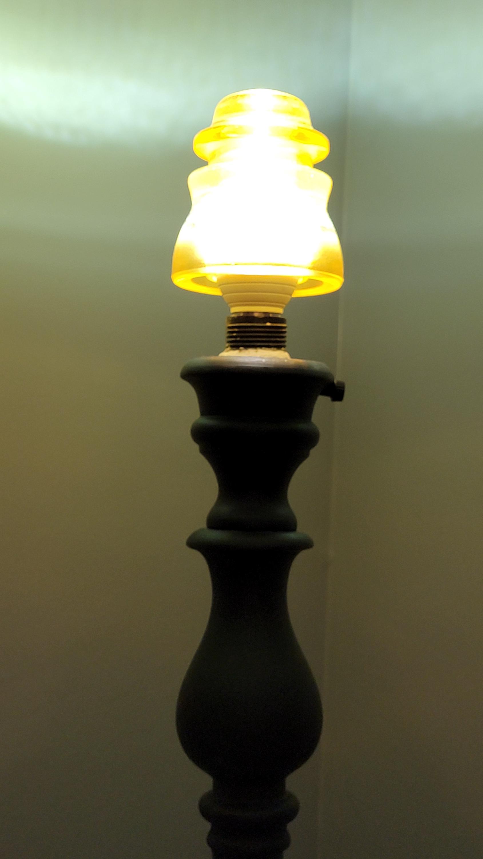 Vintage Amber Insulator Screw in Light. Works With Any Standard Light ...