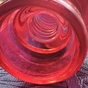 Hemingray 53 Antique Glass Insulator Bright Red Colorized Industrial ...