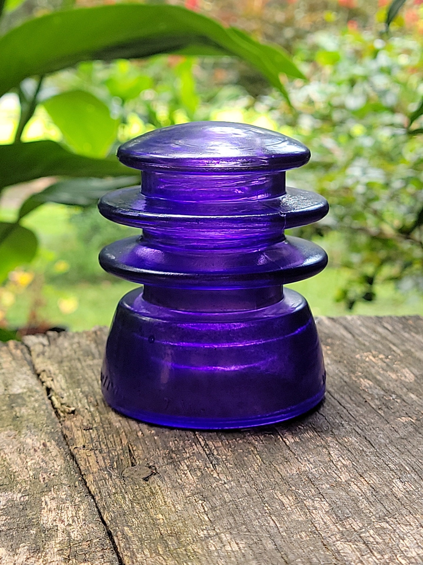 Vintage Violet Purple Stained Glass Antique Insulator Railroad Glass - Etsy