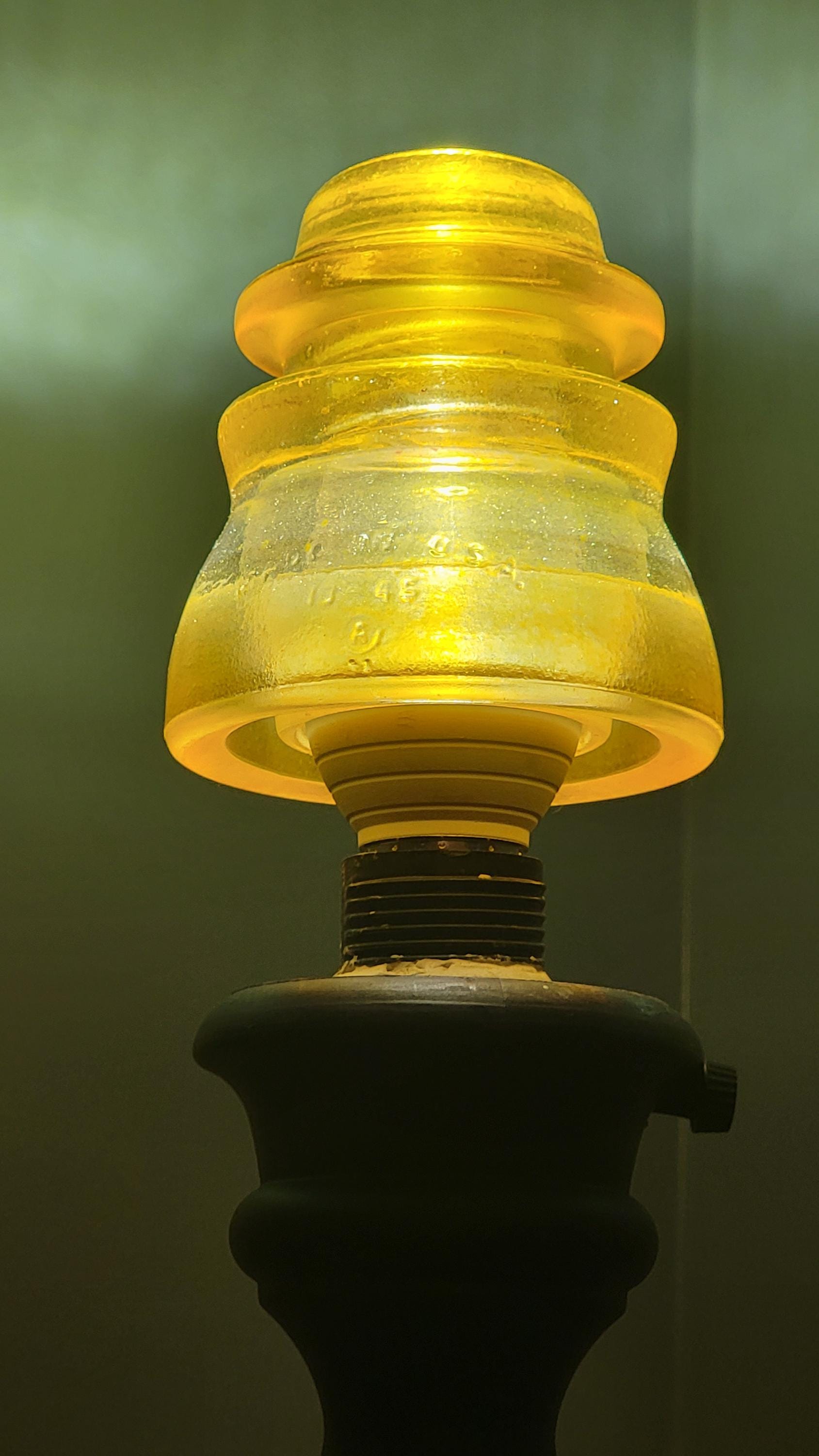 Vintage Amber Insulator Screw in Light. Works With Any Standard Light ...