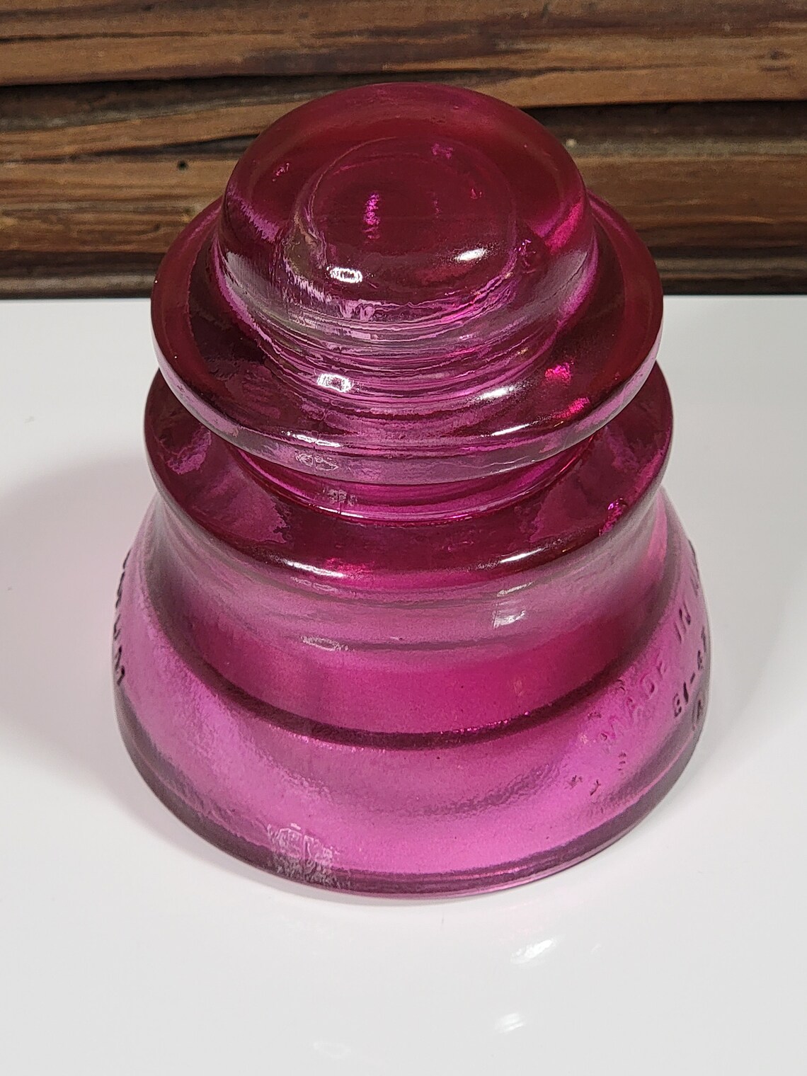 Colorized Pink Glass Insulator | Vintage Railroad Decor - Etsy