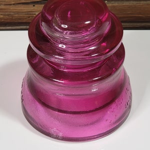 Colorized Pink Glass Insulator | Vintage Railroad Decor - Etsy
