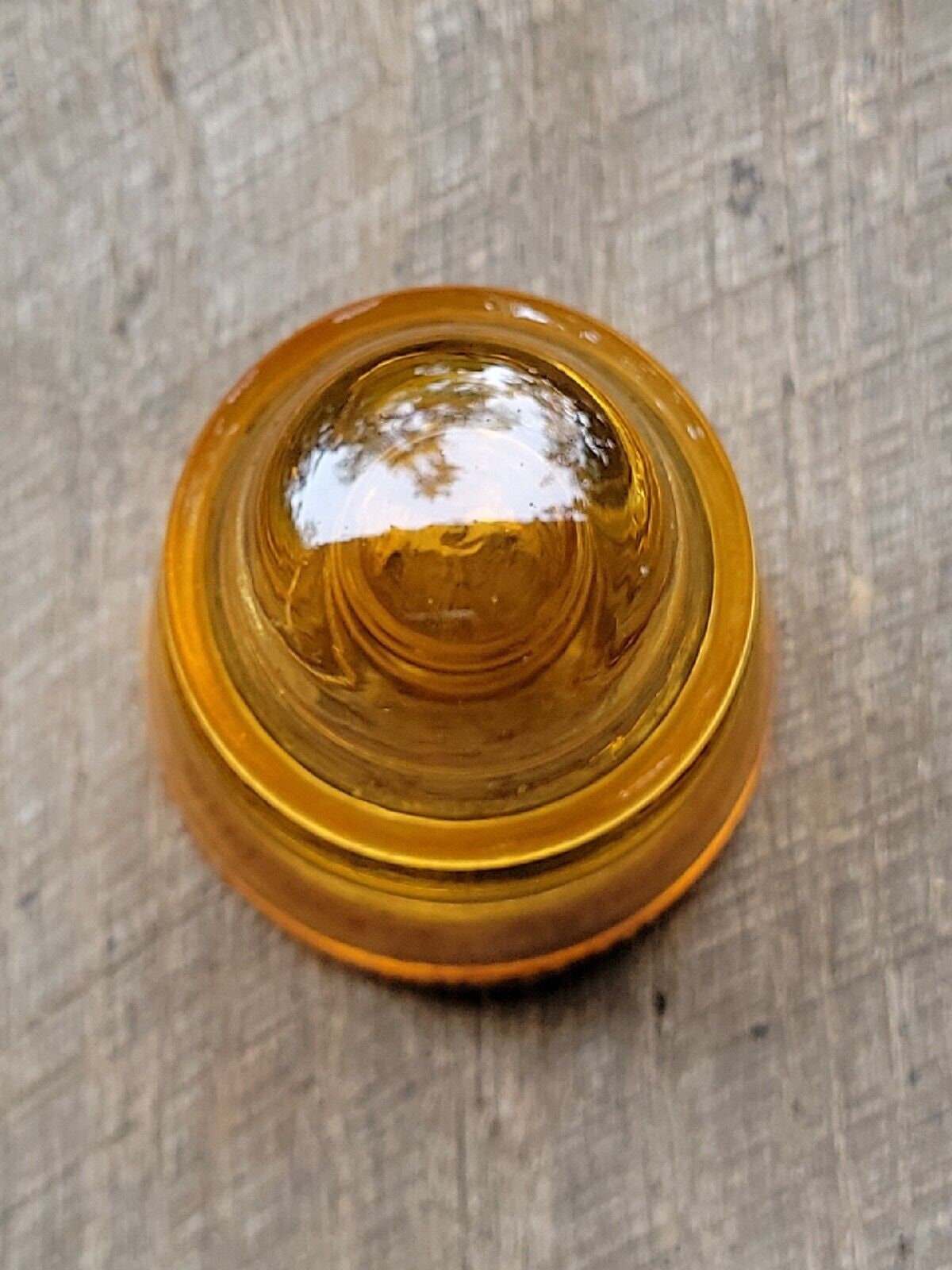 Colorized Amber Glass Insulator | Vintage Railroad Decor - Etsy