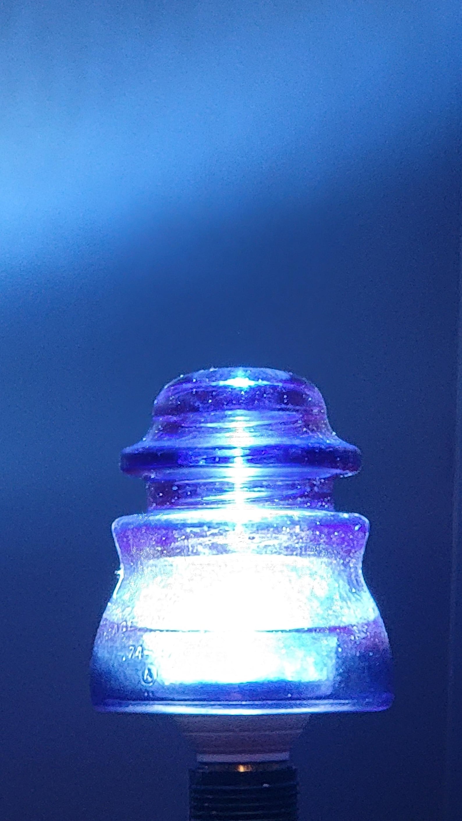 Vintage Cobalt Blue Insulator Screw in Light. Works With Any Standard ...