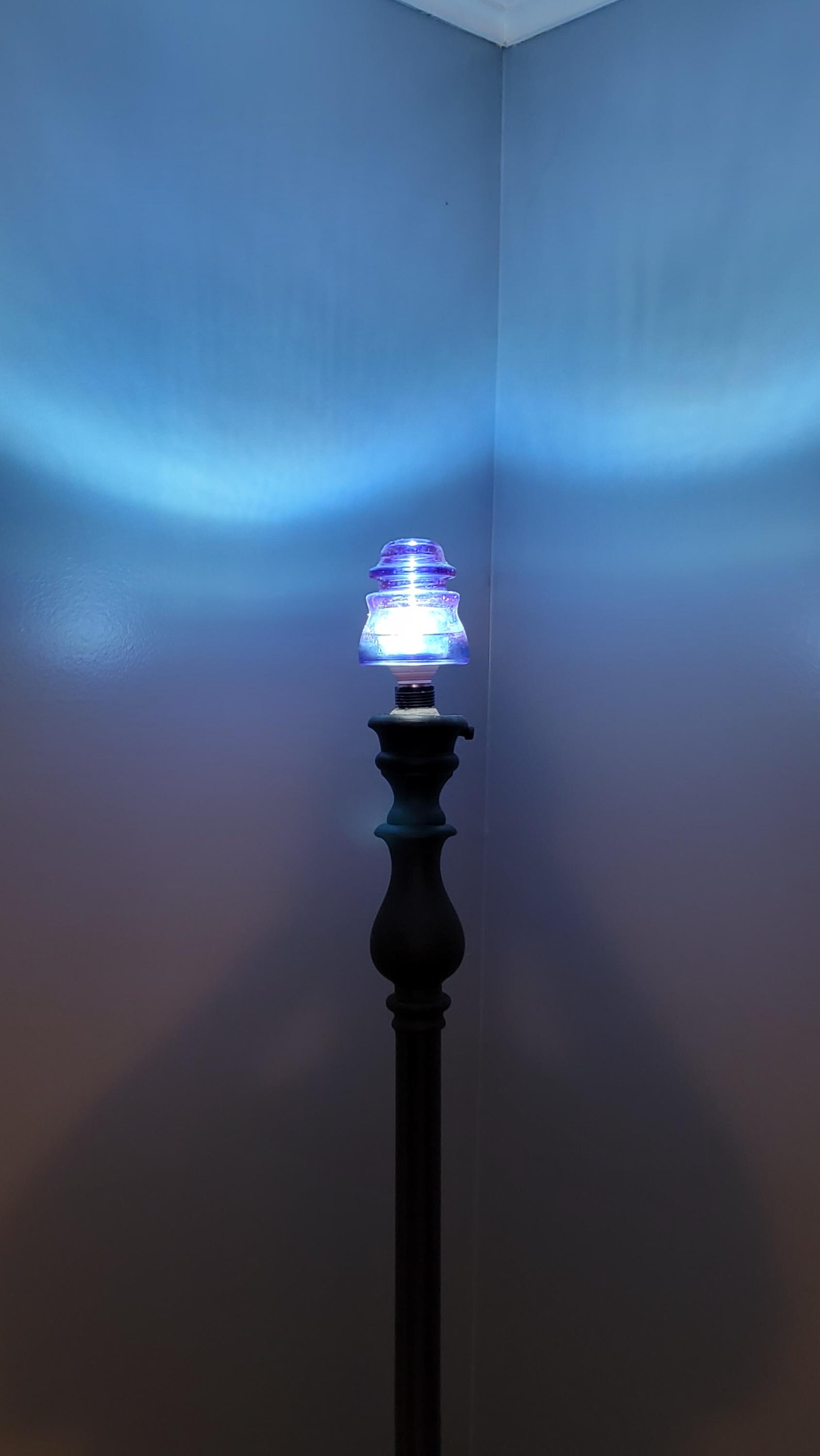 Vintage Cobalt Blue Insulator Screw in Light. Works With Any Standard ...