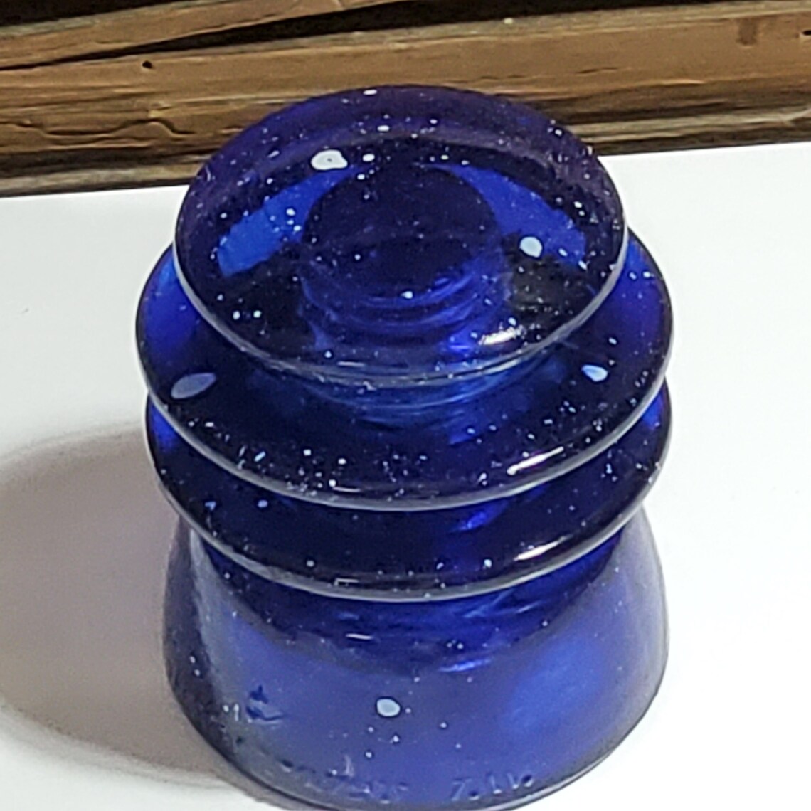 Antique Glass Insulator Cobalt Blue Stained With Random Stars ...