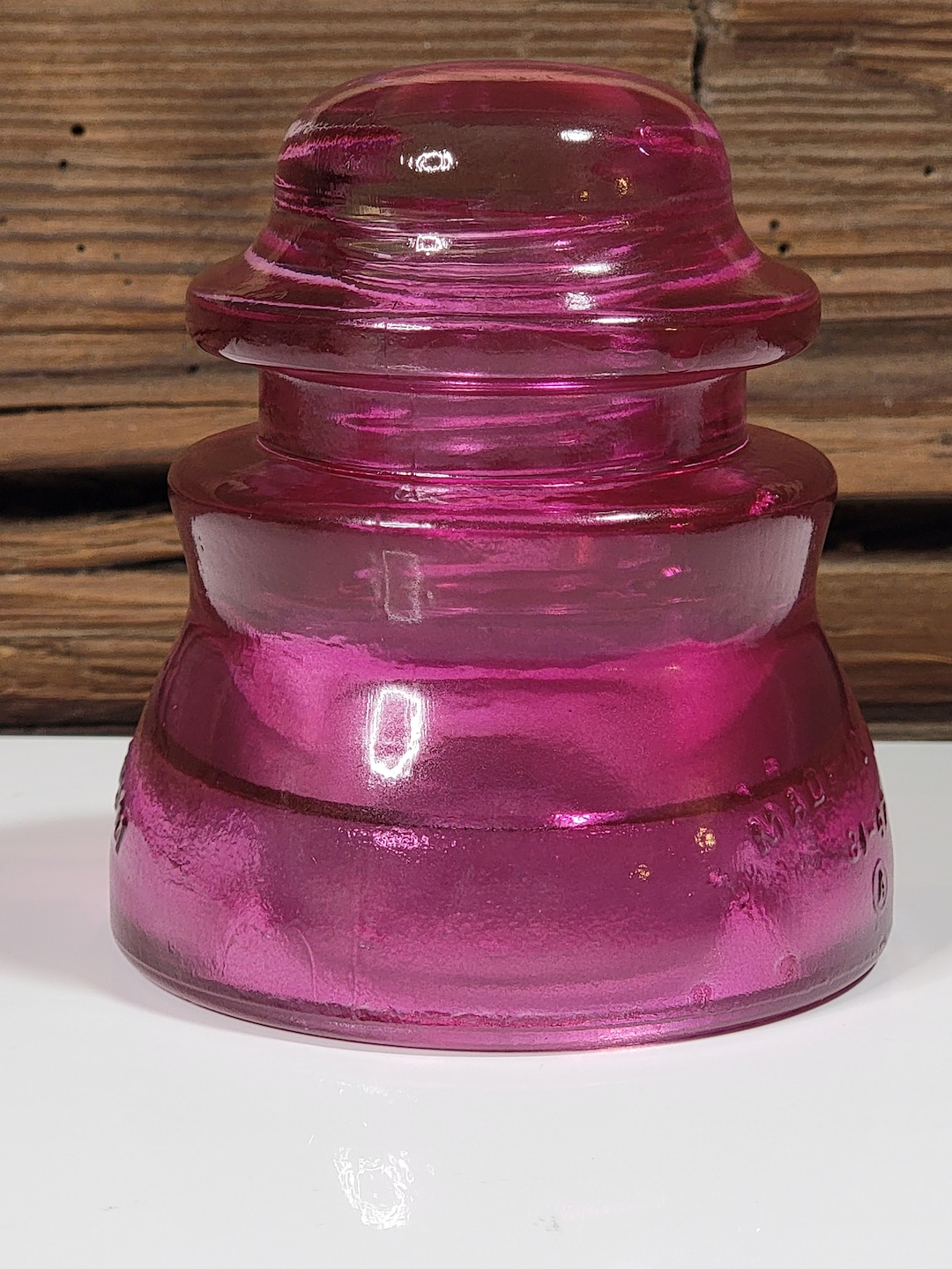 Colorized Pink Glass Insulator | Vintage Railroad Decor - Etsy