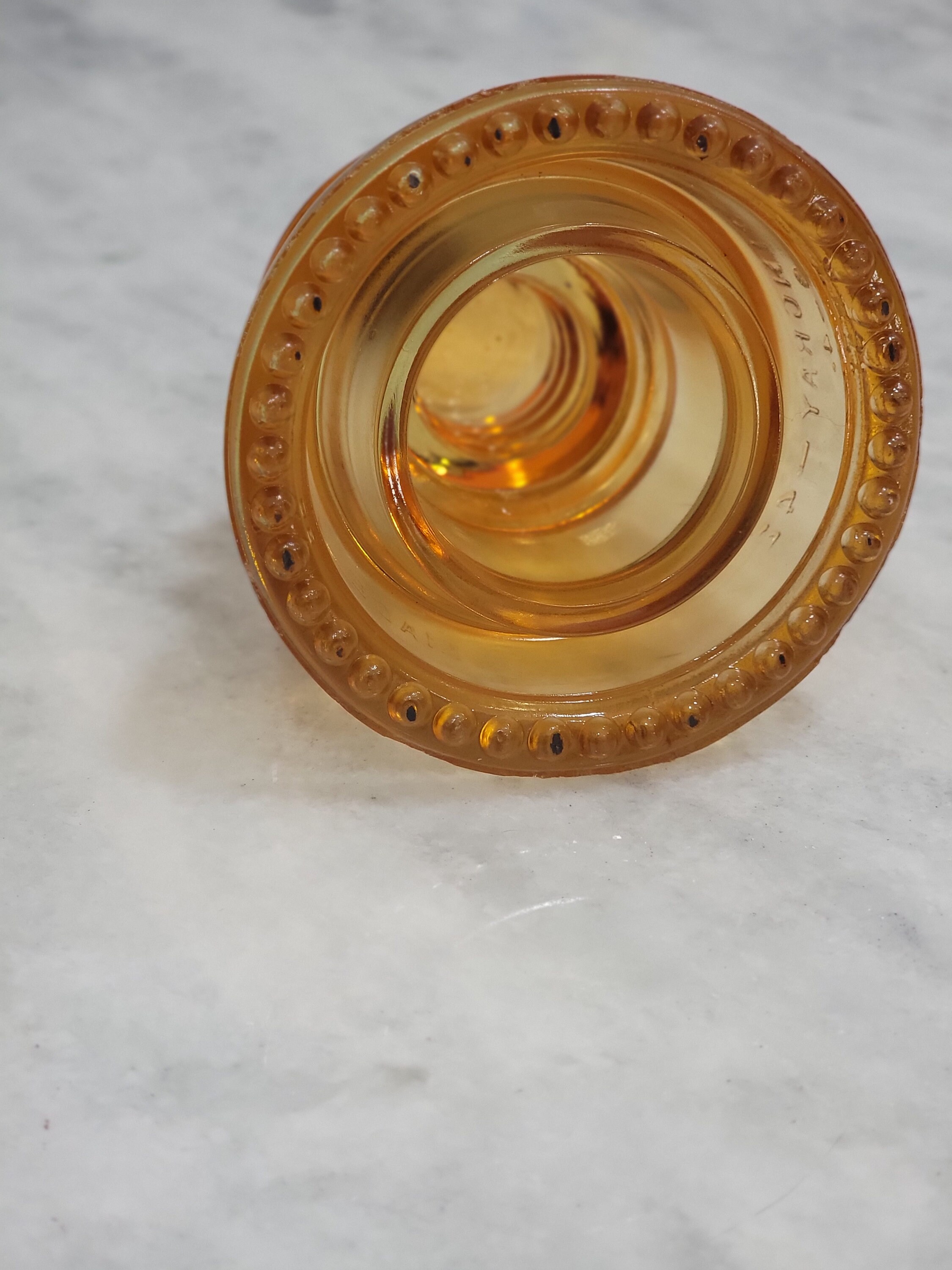 Vintage Glass Insulator Amber Colorized Authentic Hemingray 42 Stained ...