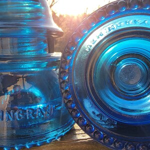 Two Hemingray 42 Glass Insulators-colorized | Cobalt Blue Collectible ...