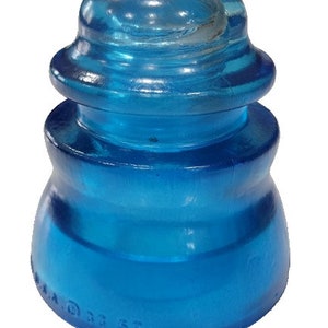 3 Large Glass Insulators Any Color Combo | Choose 3 | Vintage Glass ...