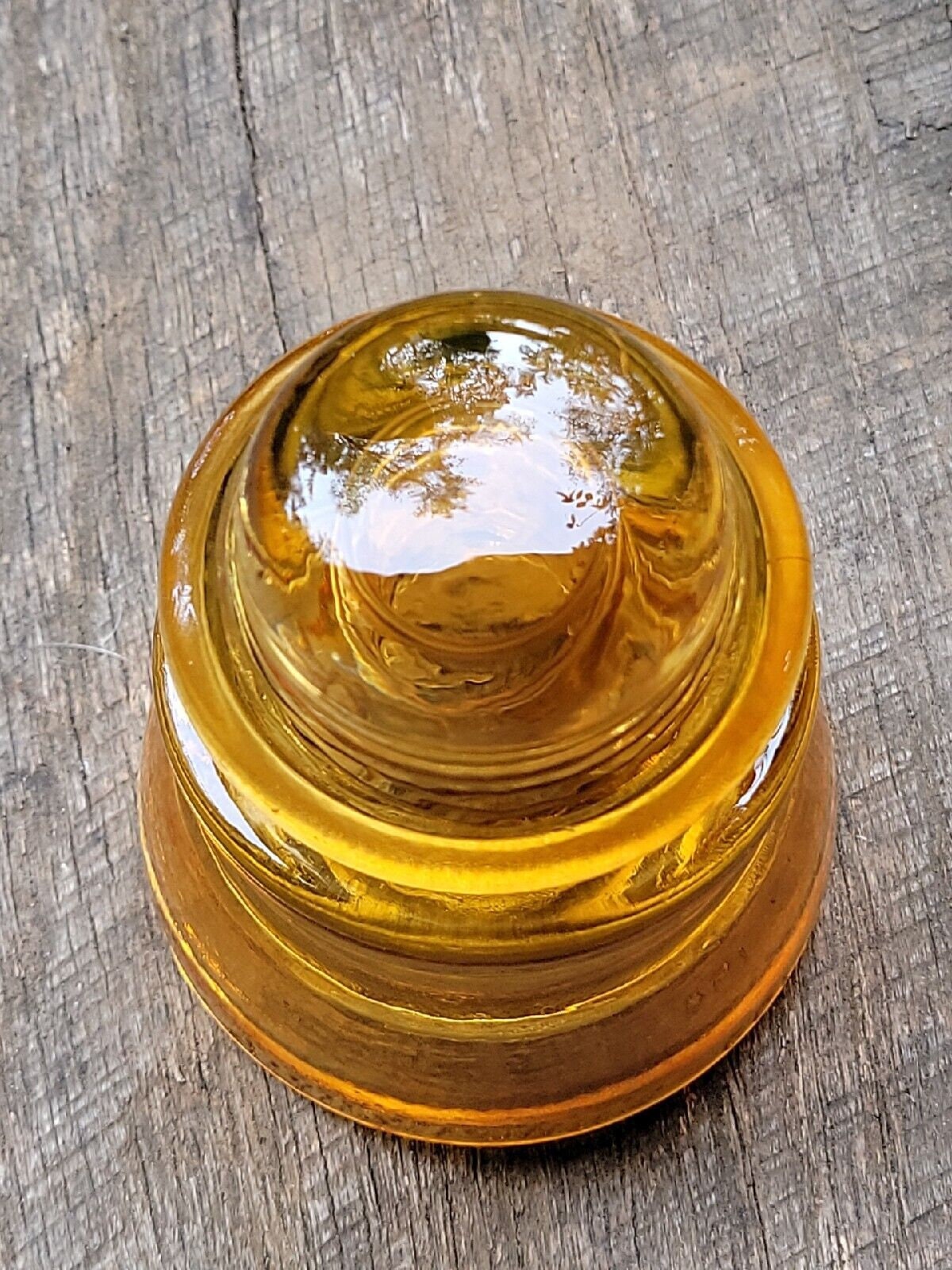 Glass Insulator Decorative Railroad Glass Colorized Amber Glass ...