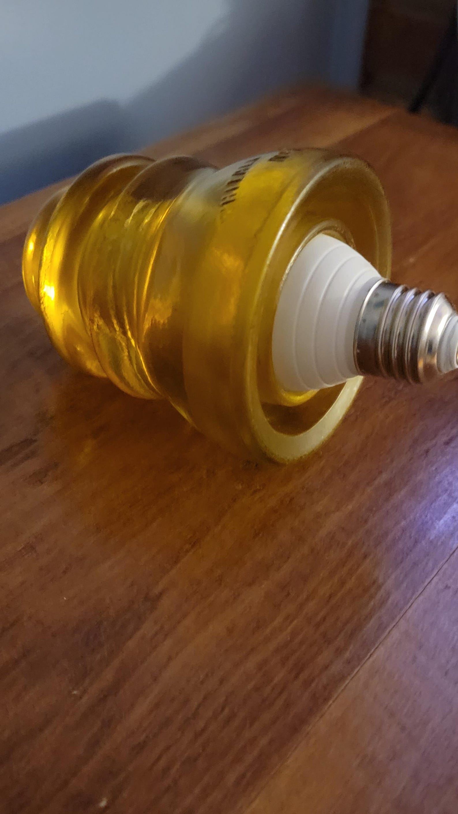 Vintage Amber Insulator Screw in Light. Works With Any Standard Light ...