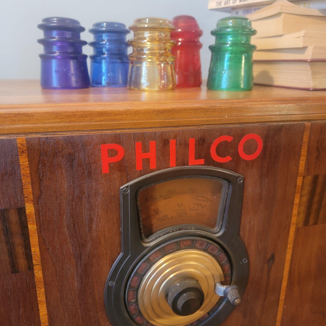 Set of 5 Small Colorized Glass Insulators, Retro Industrial Decor - Etsy