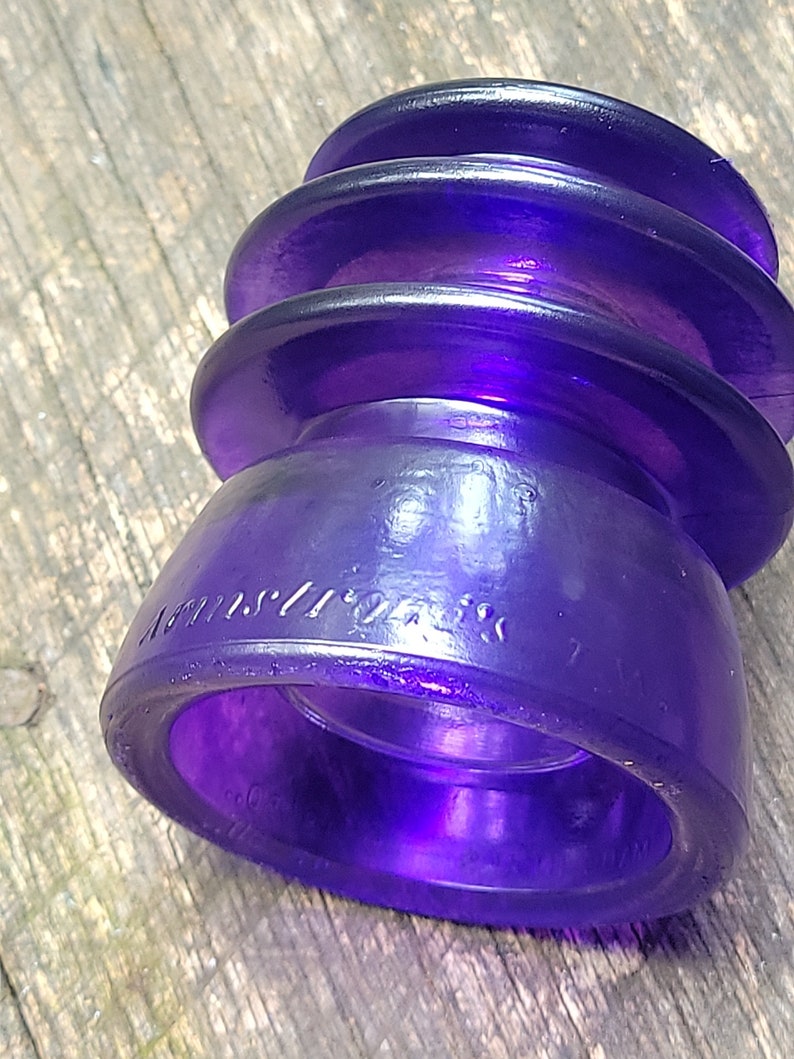 Vintage Violet Purple Stained Glass Antique Insulator Railroad Glass - Etsy