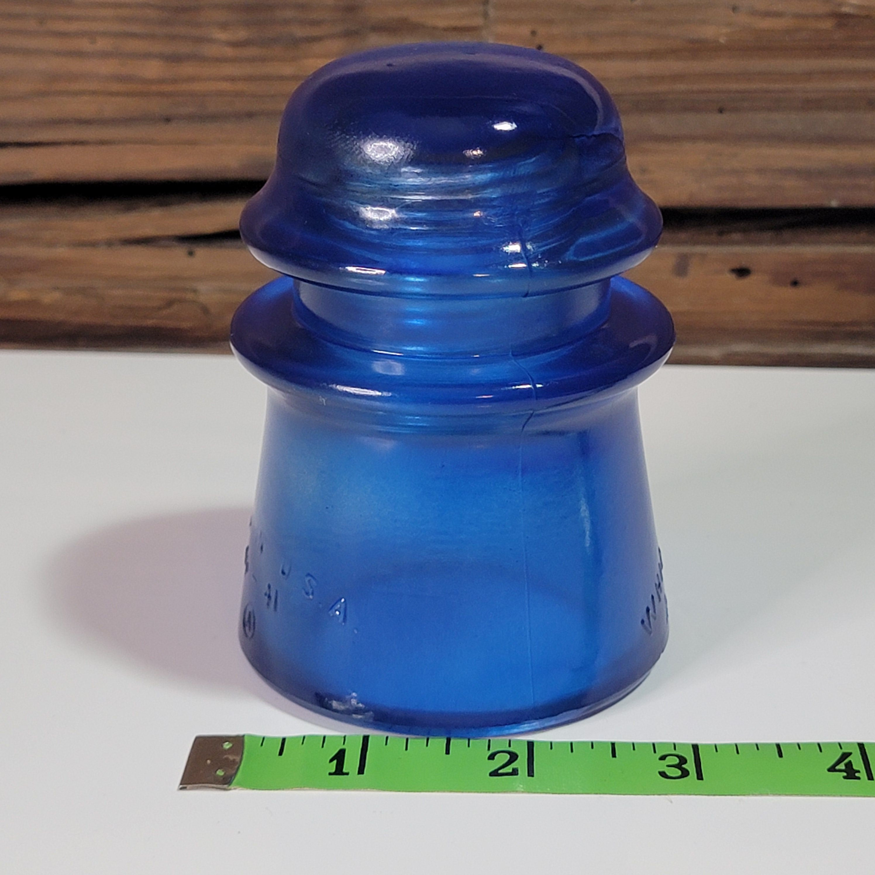 2 Authentic Vintage Medium Size Glass Insulators Stained - Etsy