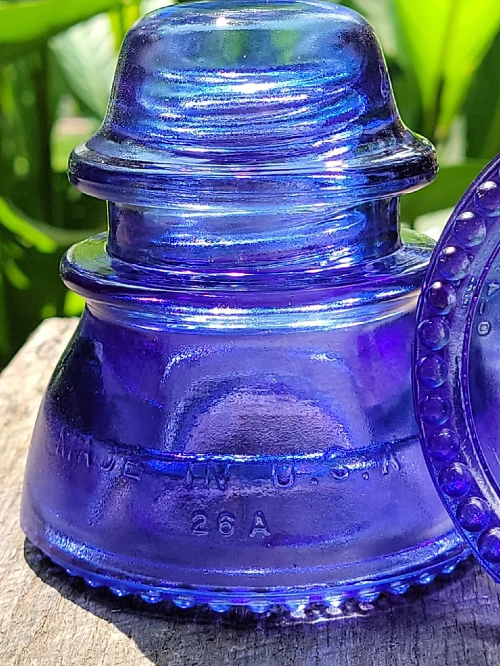 Vintage Hemingray 42 Glass Insulator Colorized Cobalt Blue Collectible ...