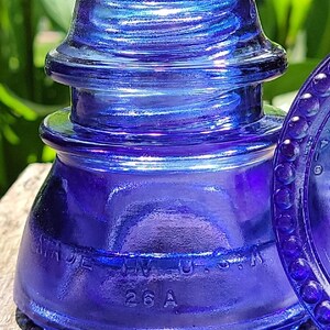 Vintage Hemingray 42 Glass Insulator Colorized Cobalt Blue Collectible ...