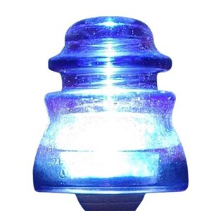Vintage Cobalt Blue Insulator Screw in Light. Works With Any Standard ...