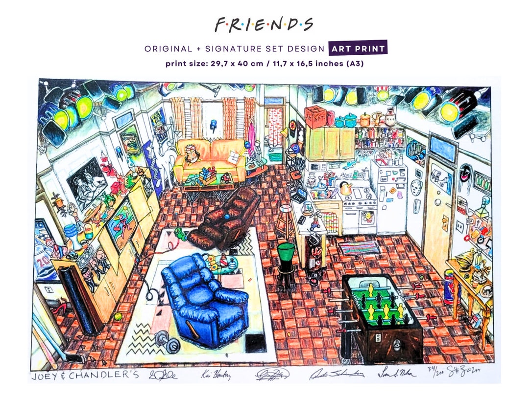 Friends Tv Show Original Set Design Friends Decor Art Print Original ...
