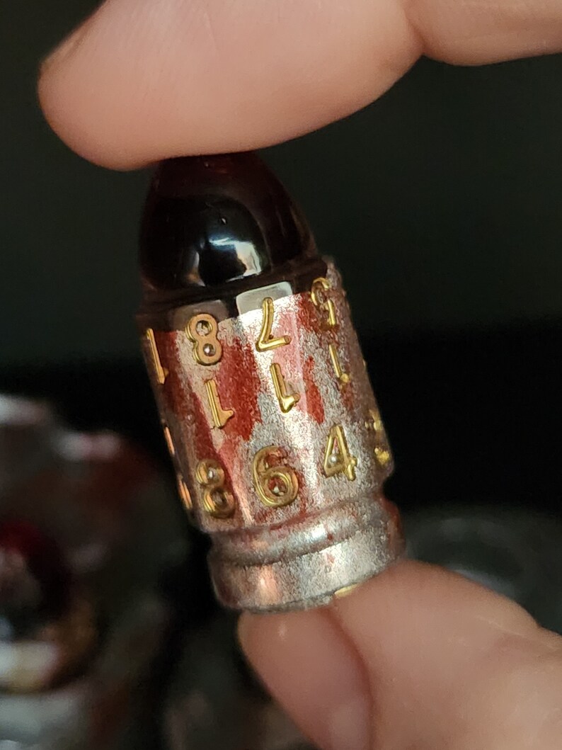 Dnd Bullet Dice 8 Piece Set Blood Tipped Gunslinger Set 003 With Custom ...